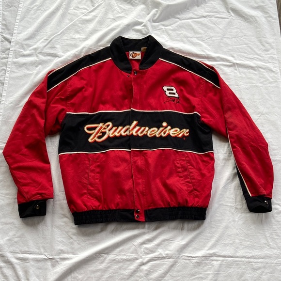 Budweiser | Jackets & Coats | Vintage Budweiser Dale Earnhardt Jr Red ...